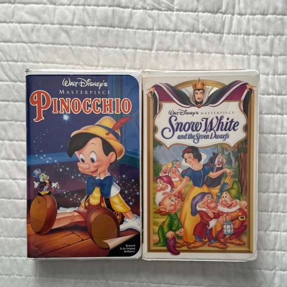 Disney | Other | Pinocchio Snow White And The Seven Dwarfs Disney Vhs ...